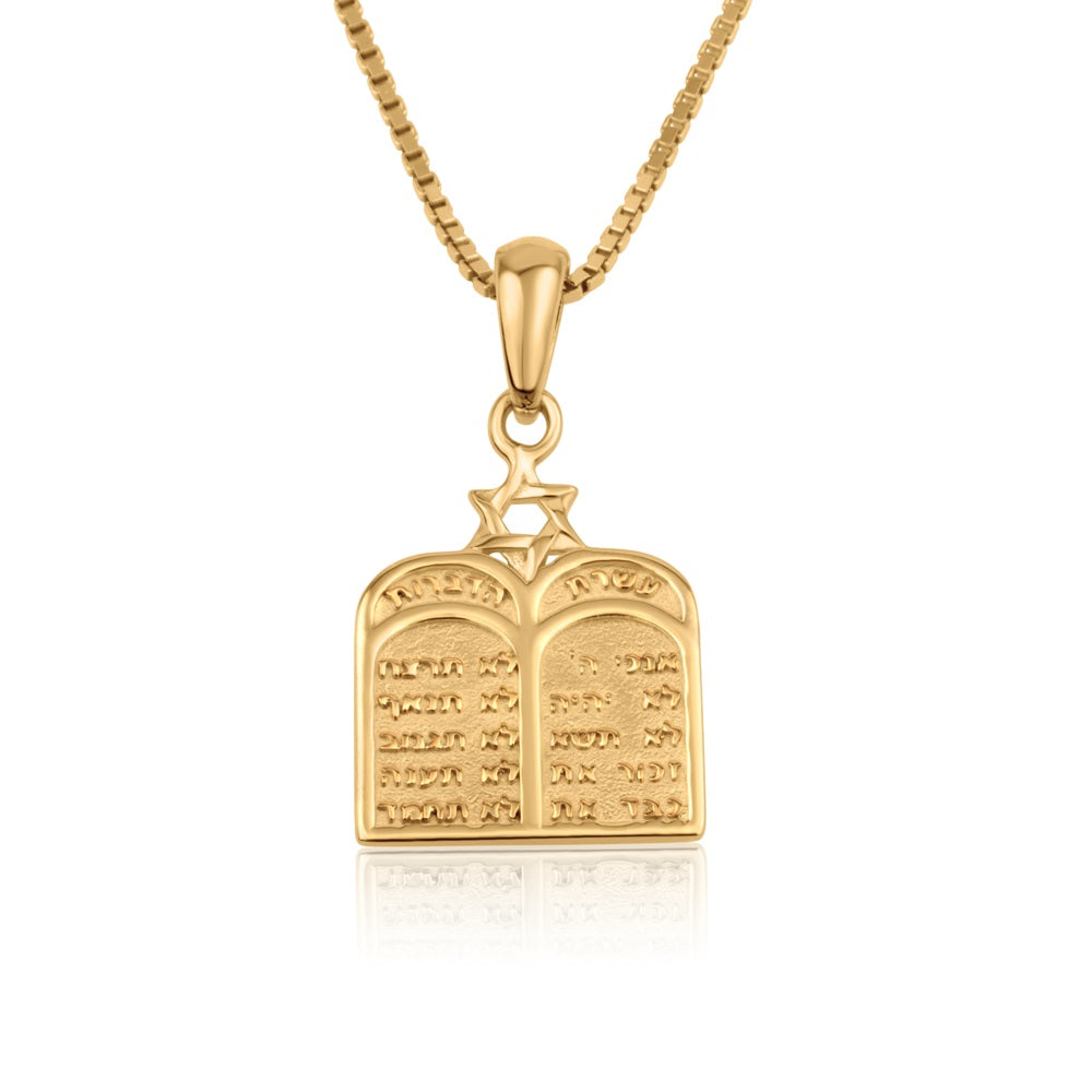 Pendant - 14k Gold Ten Commandments – Magdala Gift Shop