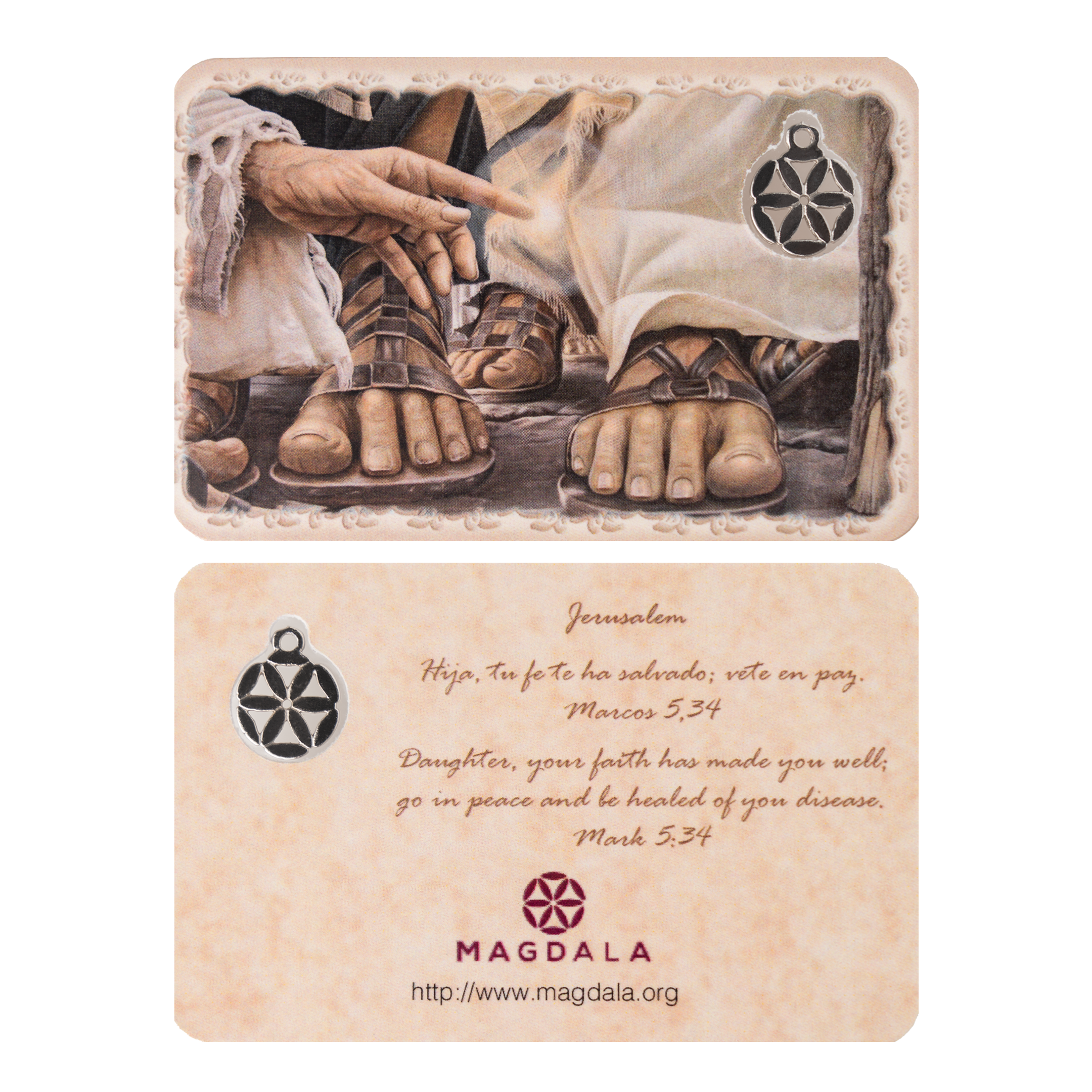 Pocket Card of the 'ENCOUNTER' Mural embossed with the Magdala Rosette ...